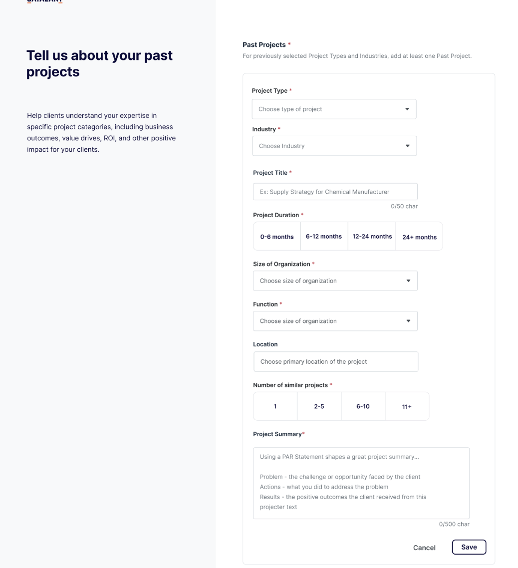 Adding Past Projects to your Profile – Catalant Experts